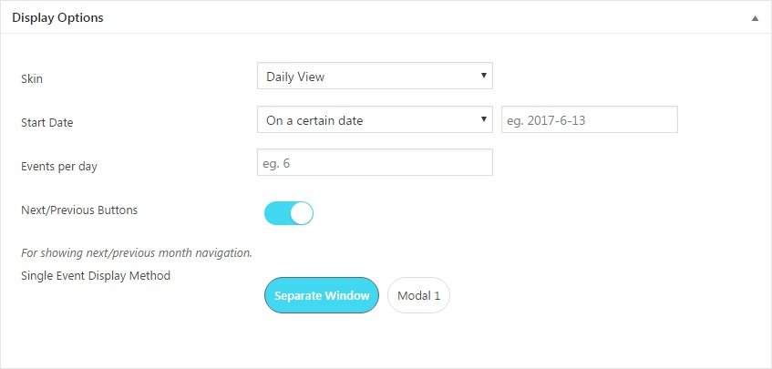 Daily View Skin Settings - Modern Events Calendar Knowledgebase