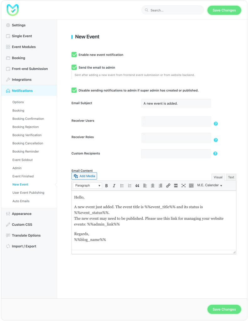 Event Notifications - MEC Knowledgebase