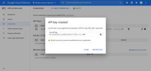 Creating Google Calendar API Key - MEC Knowledgebase