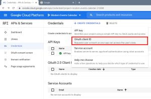 Creating Google Calendar API Key - MEC Knowledgebase
