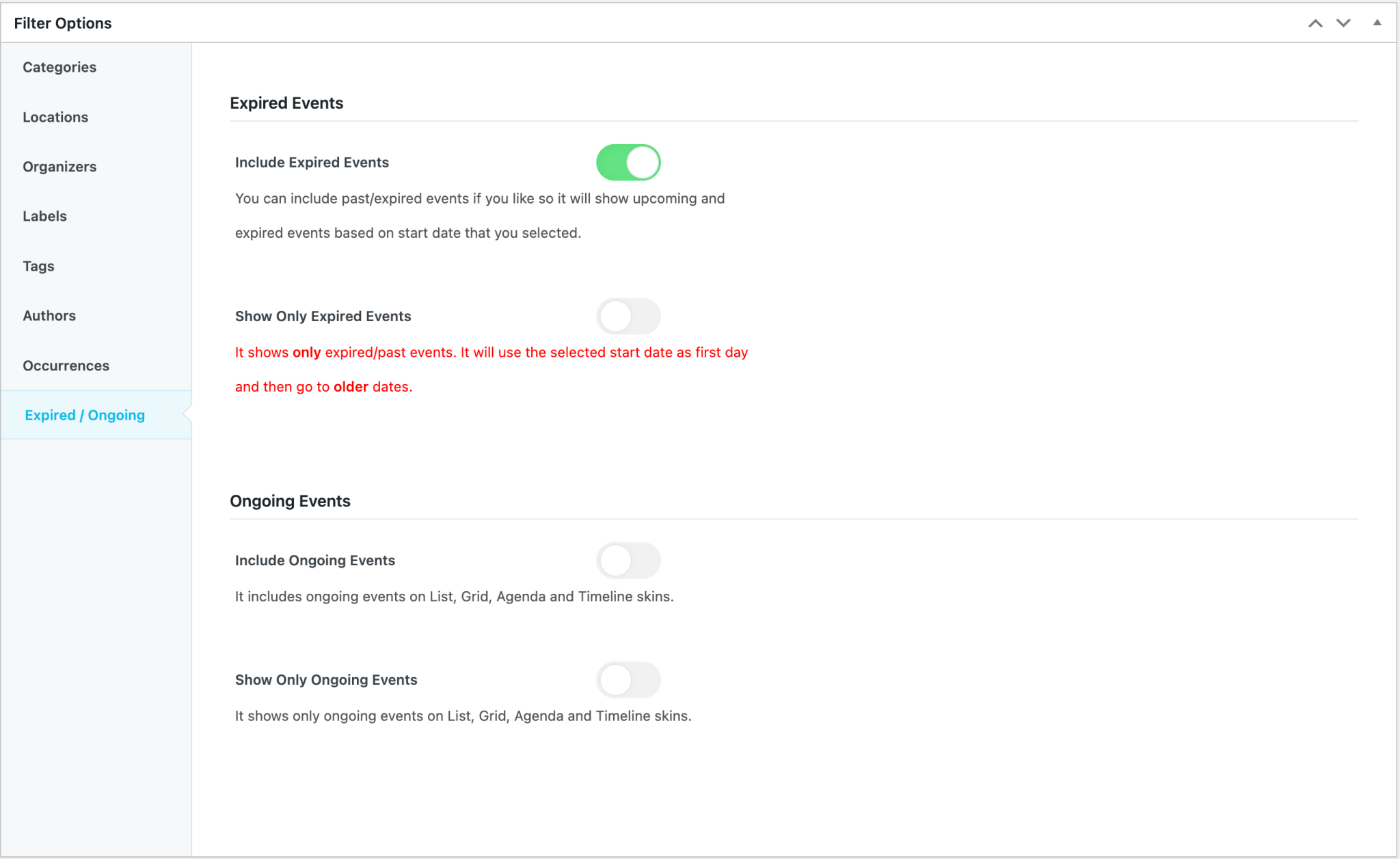 Shortcode Date Options - MEC Knowledgebase