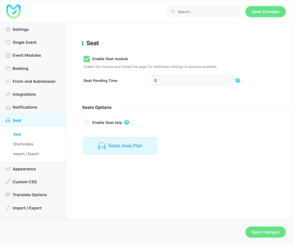 Event Seat Addon - MEC Knowledgebase