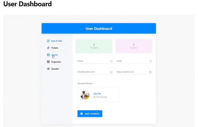 MEC Frontend Event Submission & User Dashboard Addon 2020